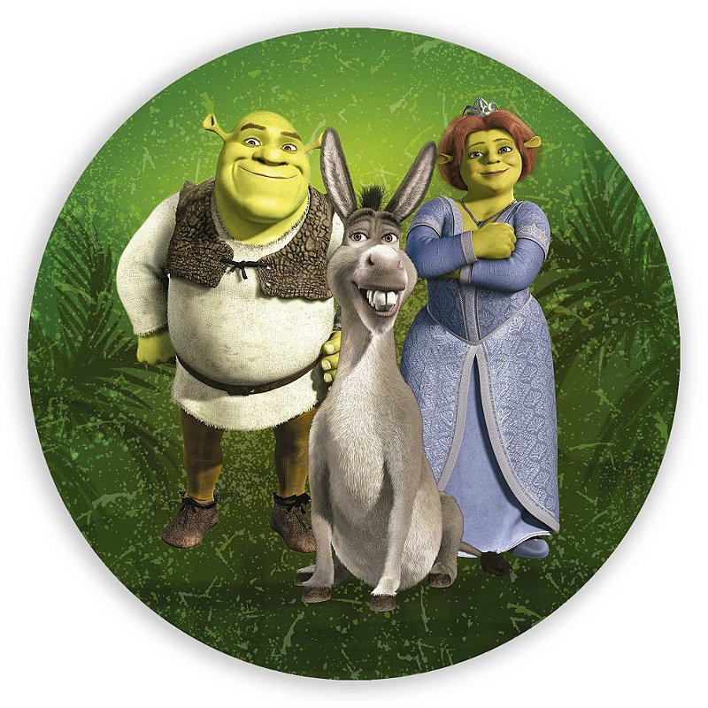 Shrek Capa Painel Redondo Sublimado Pegue Monte - Sublitex Painéis