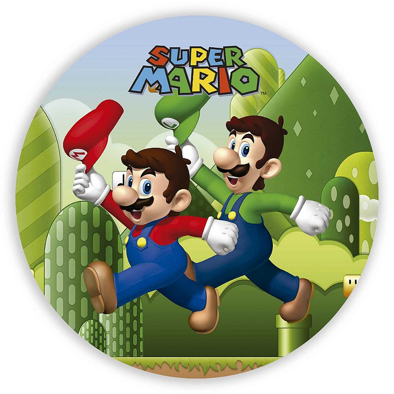Painel Redondo - Super Mario - Sublimado 3D - Sublitex Painéis