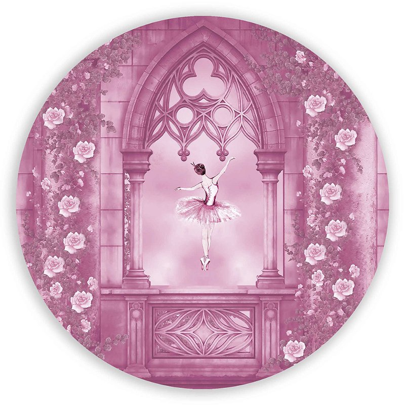 Painel Redondo - Bailarina - Sublimado 3D - Sublitex, painéis sublimados