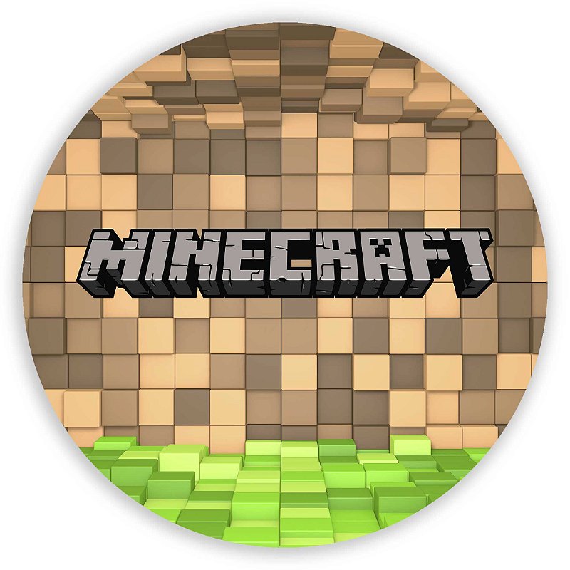 Painel Redondo - Minecraft - Sublimado 3D - Sublitex, painéis sublimados