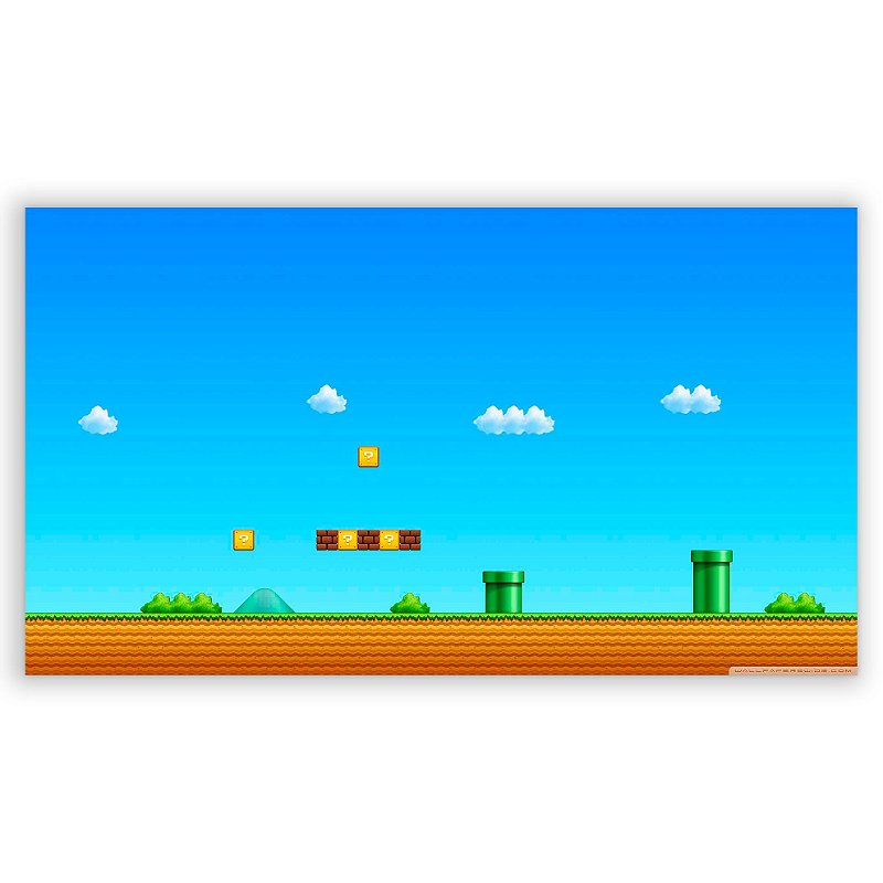 Painel Retangular - Super Mario Fundo - Sublimado 3D - Sublitex ...