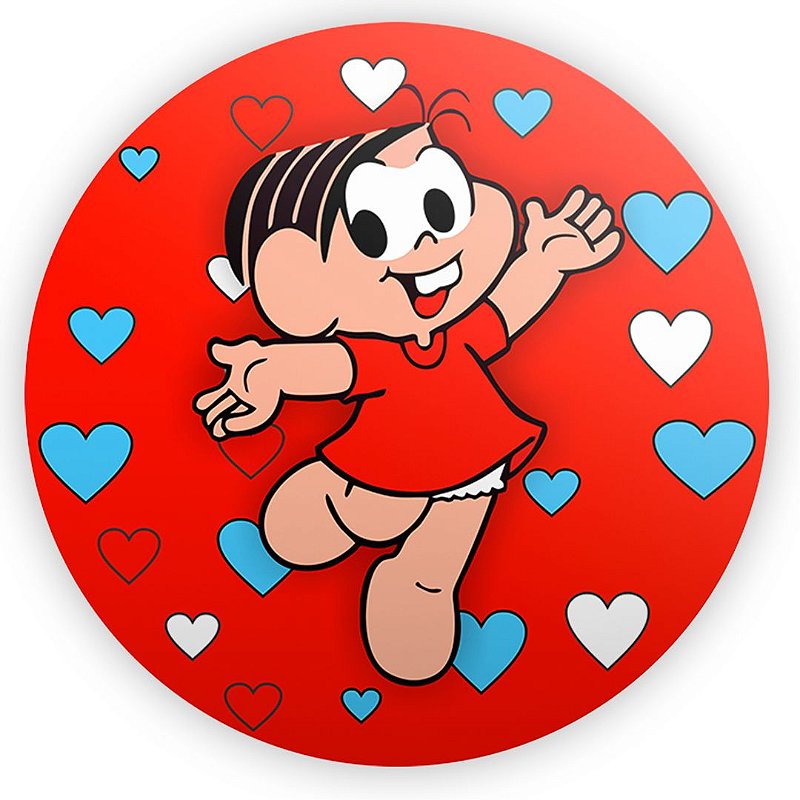 Painel Redondo - Turma da Monica - Sublimado 3D - Sublitex Painéis