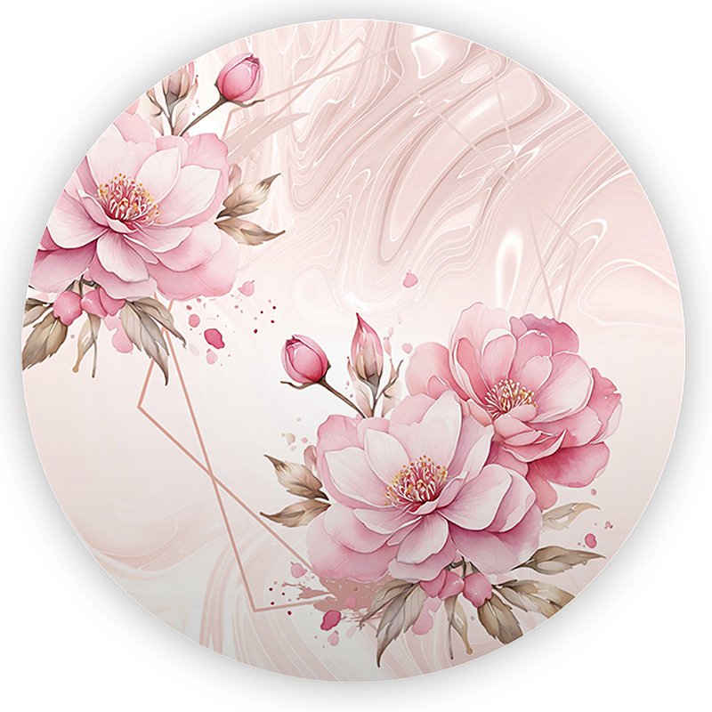 Painel Redondo - Floral - Sublimado 3D - Sublitex, painéis sublimados