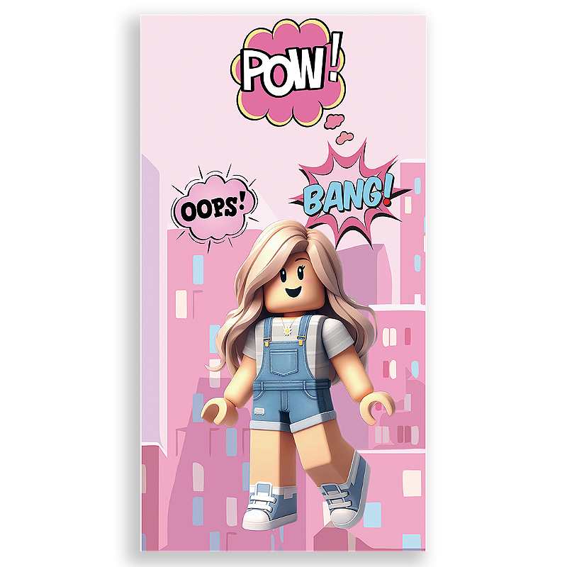 Faixa Lateral - Roblox Rosa - Sublimado 3D - Sublitex painéis