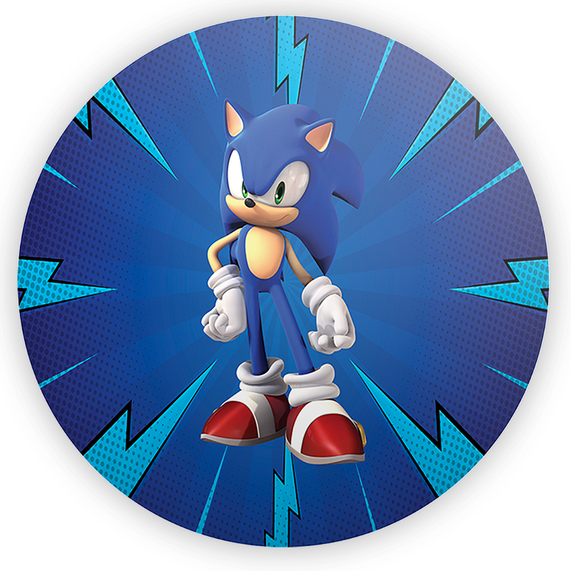 Painel Redondo - Sonic - Sublimado 3D - Sublitex painéis