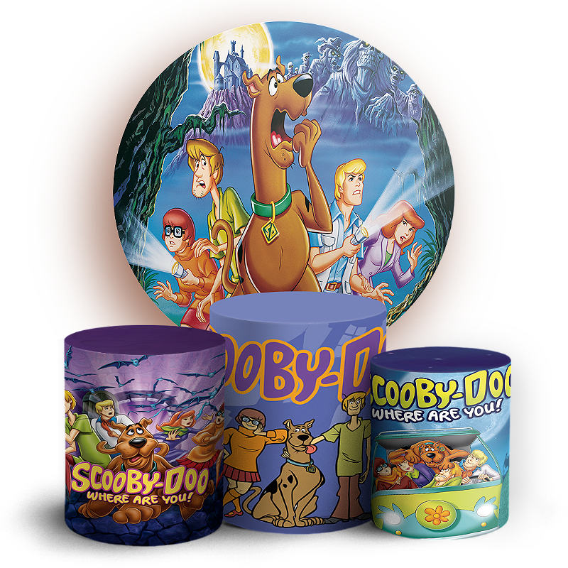 KIT Redondo e Trio - Scooby Doo - Sublimado 3D - Sublitex Painéis