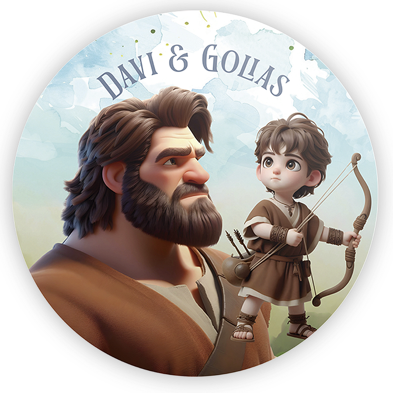 Mini Painel - Religioso Davi E Golias - Sublimado 3D - Sublitex painéis