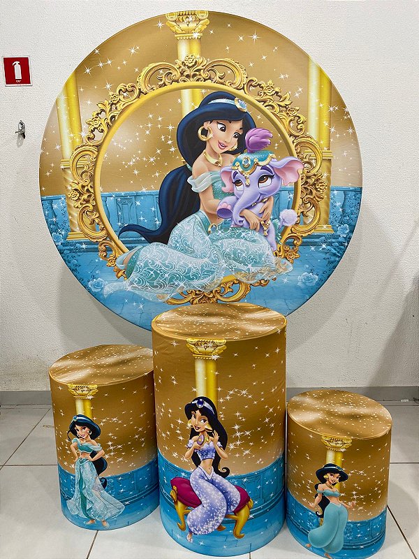 Feirão - KIT Redondo e Trio Sublimado - 1,50cm de diâmetro, 45x38-58x44-80x50 - Sem Troca - 1 ...