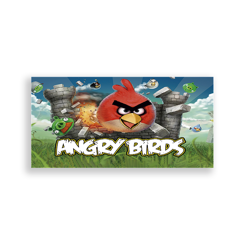 Angry Birds Capa Painel Retangular Sublimado Pegue Monte - Sublitex Painéis