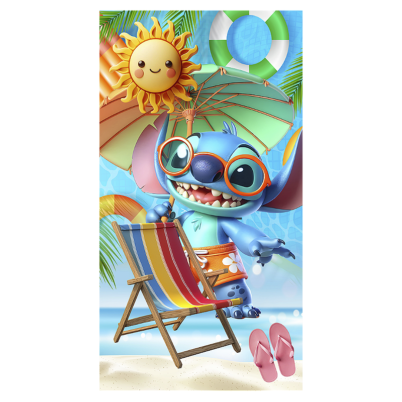 Faixa Lateral - Stitch Pool Party - Sublimado 3D - Sublitex painéis