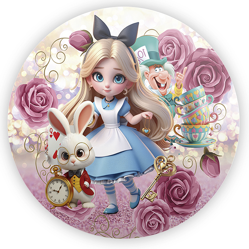 Alice Capa Painel Redondo Sublimado Pegue Monte - Sublitex Painéis