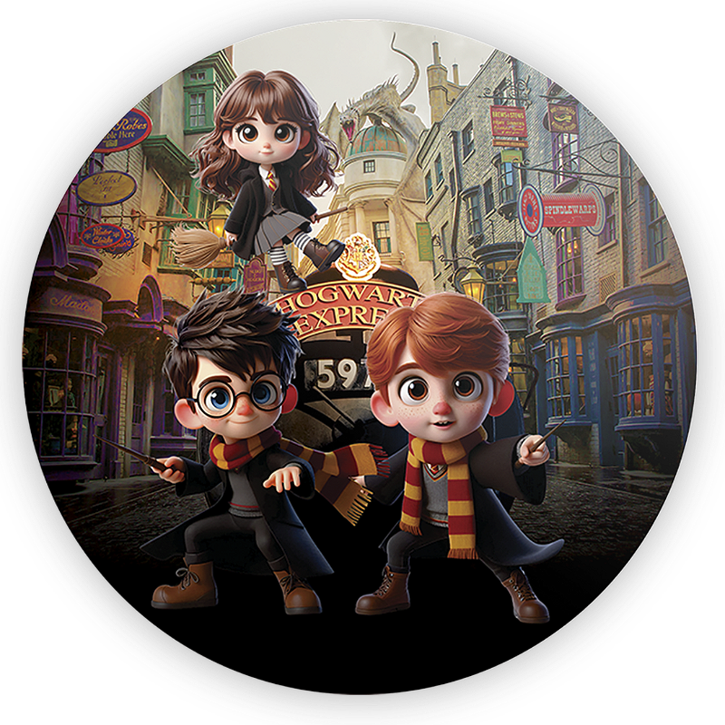 Harry Potter Capa Painel Redondo Sublimado Pegue Monte - Sublitex Painéis