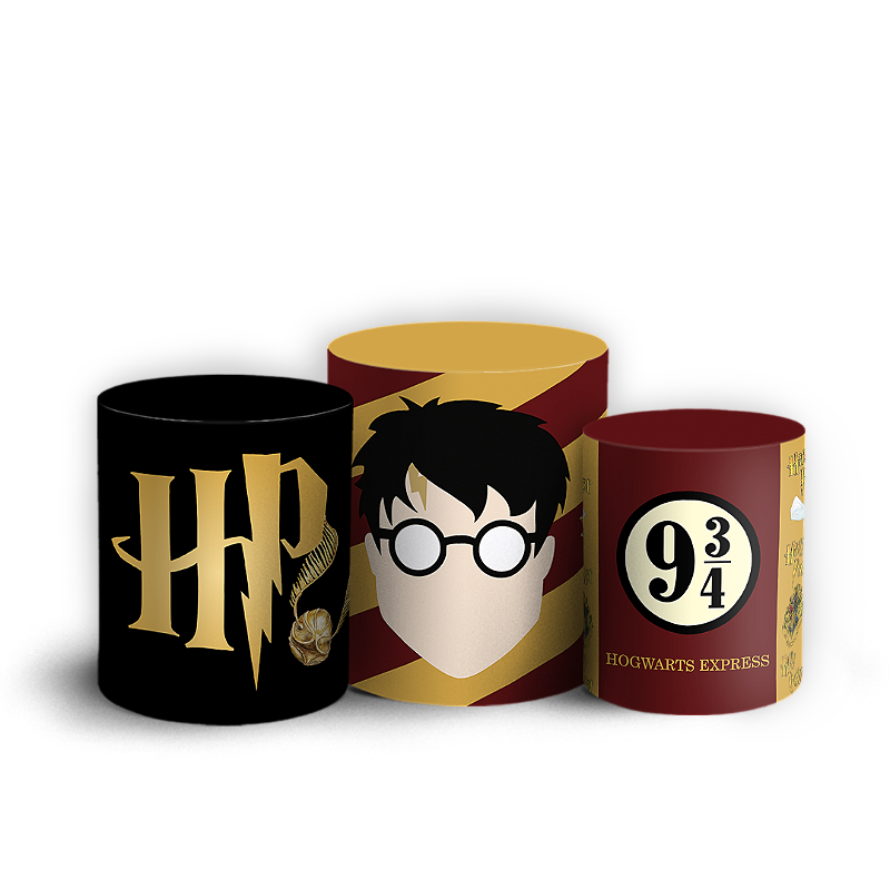 Harry Potter Capas Trio Cilindro Sublimado Vest Facil Pegue Monte ...