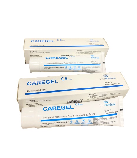Kit C/2 Tubos de Caregel 30g Hidrogel para Tratamento de Feridas - Vita ...