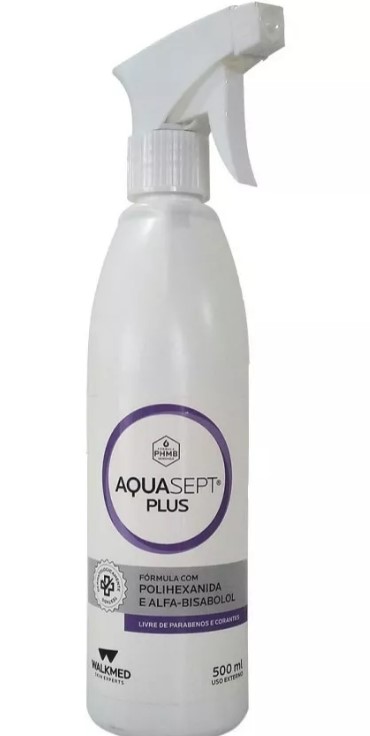 Aquasept Plus Solução Polihexanida PHMB Spray 500ml - Walkmed ...
