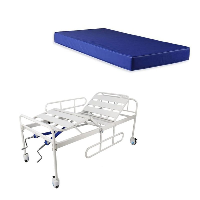 Cama Hospitalar 2 Movimentos Até 5 Posições Até 180kg DX2 + Colchão D ...