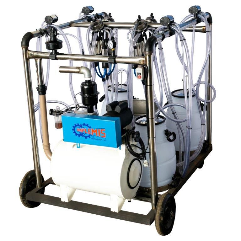 Ordenhadeira Móvel ORDEBOX Completa Implemis (4 Conjuntos) - IMPLEMIS - Indústria de Máquinas e ...