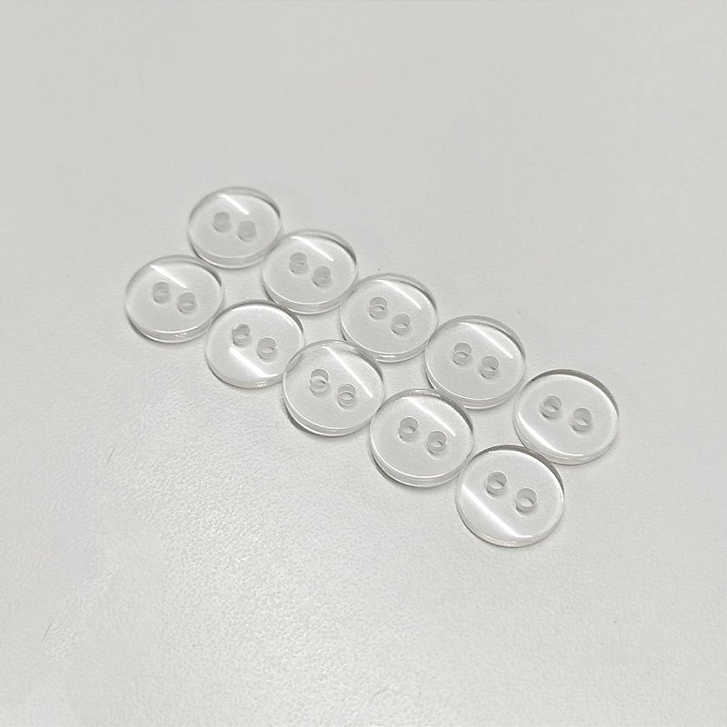 Jogo de 10 Botões, transparentes - Gautério