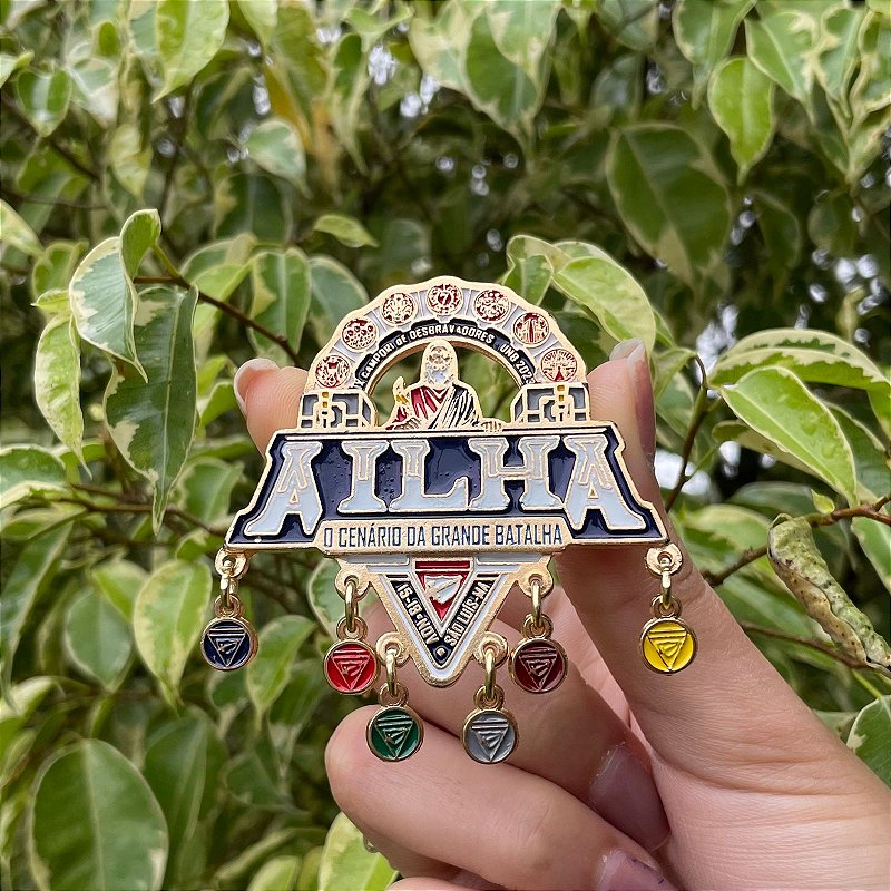 PIN OU ARGANÉU/PRENDEDOR DE LENÇO UNB CAMPORI "A ILHA", COM RELEVO E ...