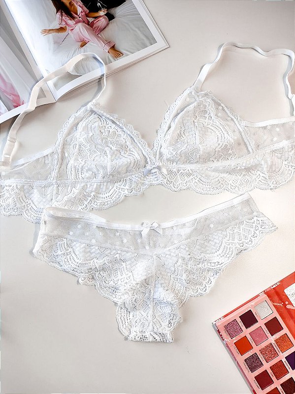 lingerie branca de renda e tule delicado - Myntimates - Lingeries ...