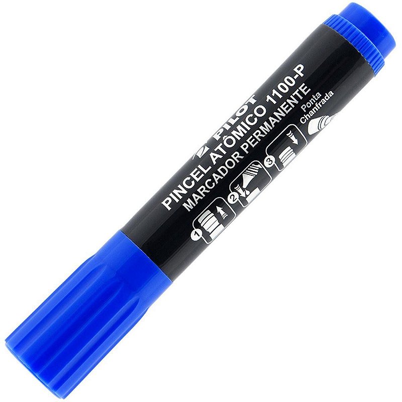 Pincel Marcador Permanente Atômico 1100P Azul Recarregável - Pilot ...