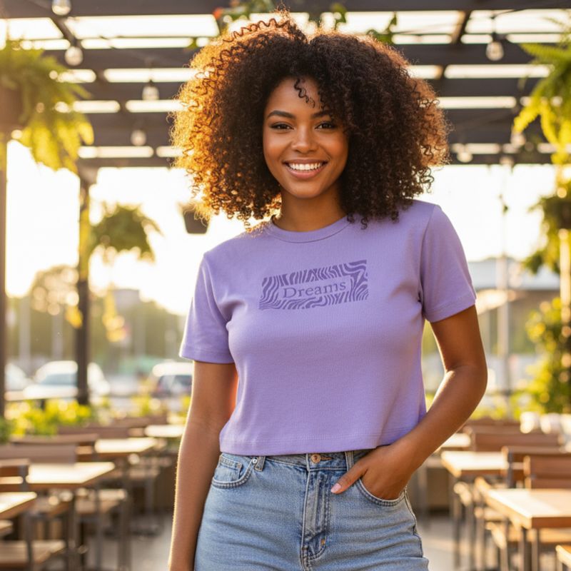 Blusa Feminina Roxa Altura de Cós Habana - Outlet do Brás