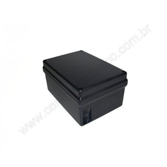 Caixa Plast Patola 8x12x18 C/tampa Preta - Centro Eletrônico Uberlândia