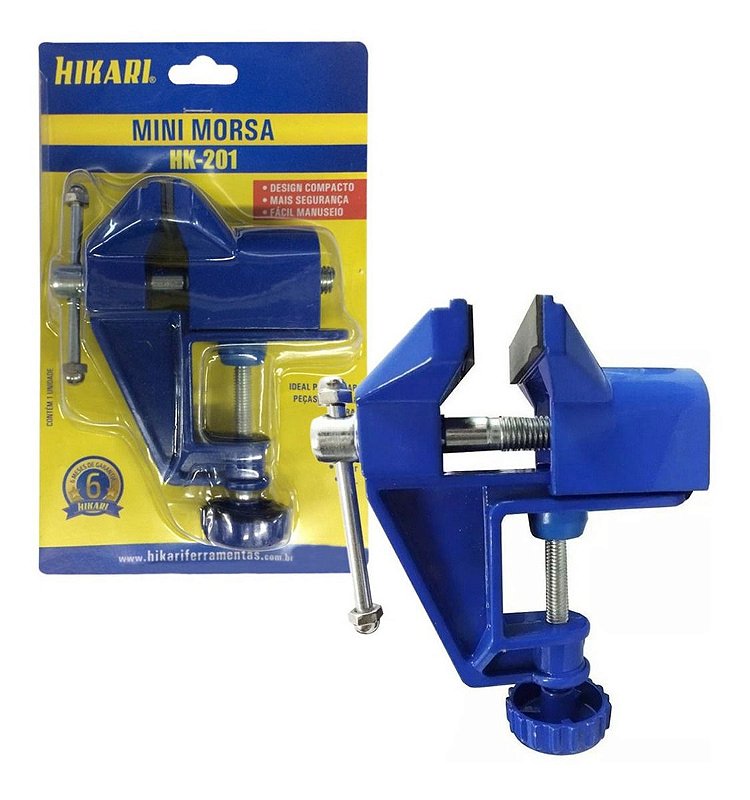 Morsa Mini Metalica Hikari Azul - Centro Eletrônico Uberlândia