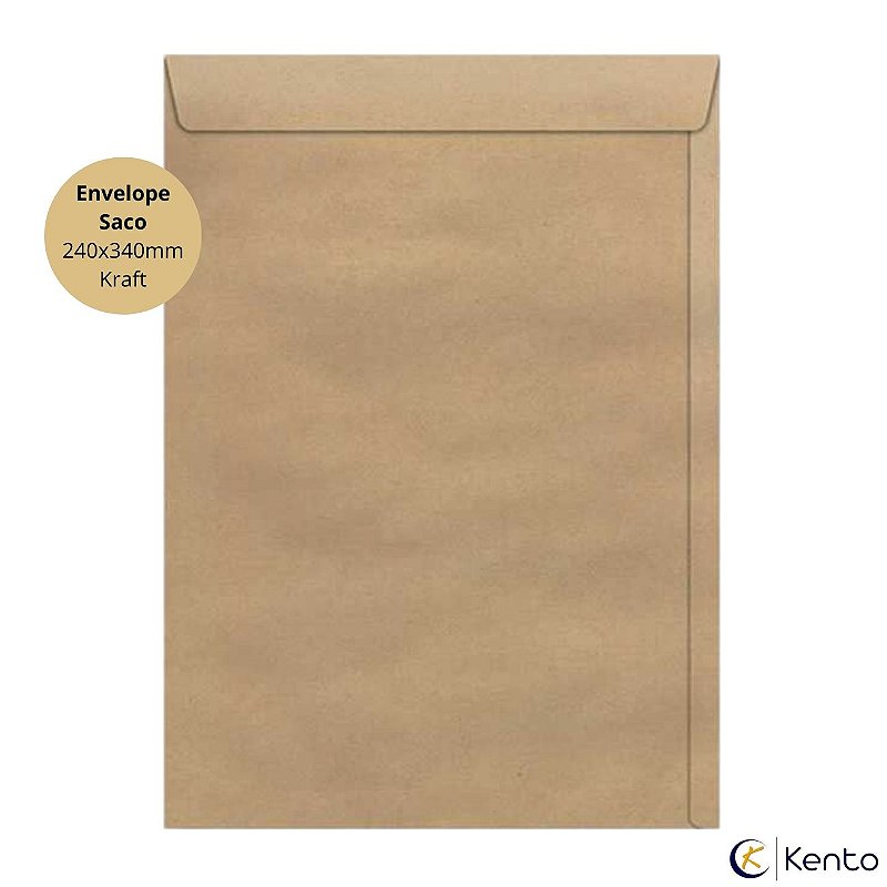 Envelope Saco Kraft Natural 240x340 80g Unidade - Foroni - Loja Kento ...