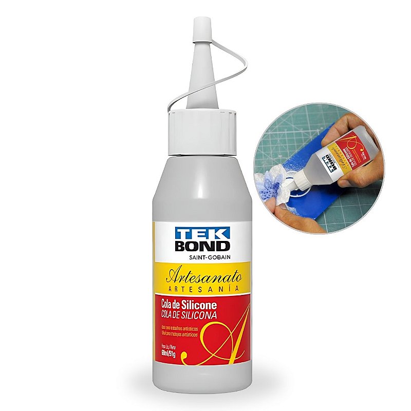 Cola de Silicone Líquida 60ml Artesanato - TekBond - Loja Kento ...