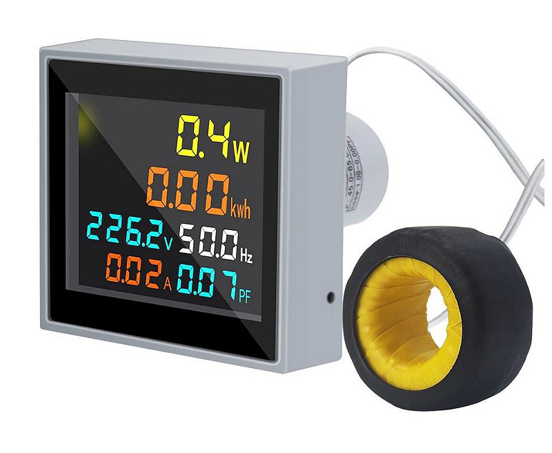 Multimedidor Digital 110/220V - 100A - Volt./Amp./Freq./Watt./Fat./Pot ...