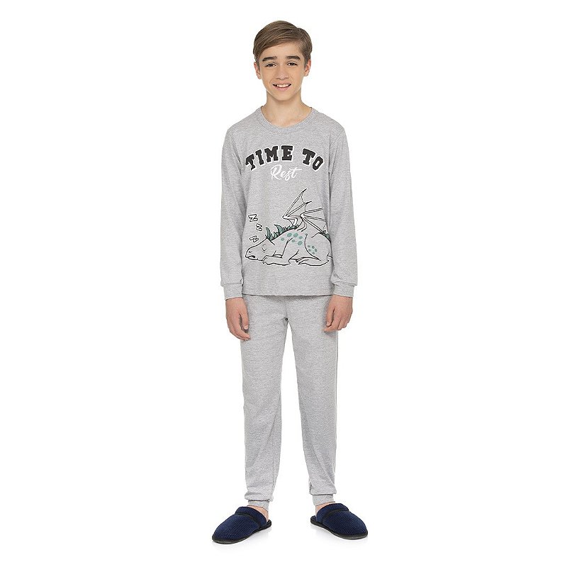 Pijama masculino que brilha no escuro, com estampa de dragão - Moda ...