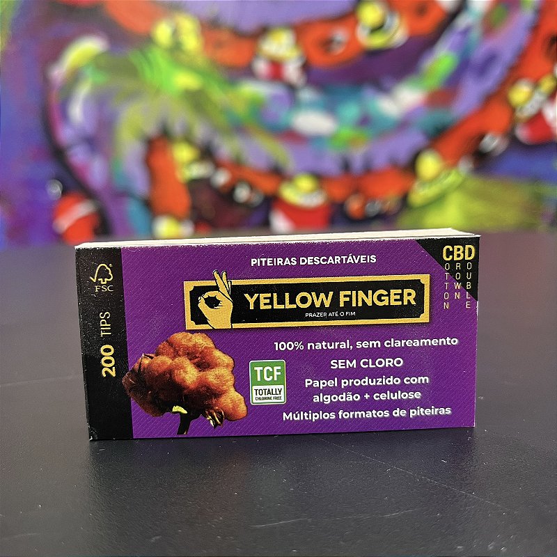 Piteira De Papel Yellow Finger Brown Mega Longa - Casa 93