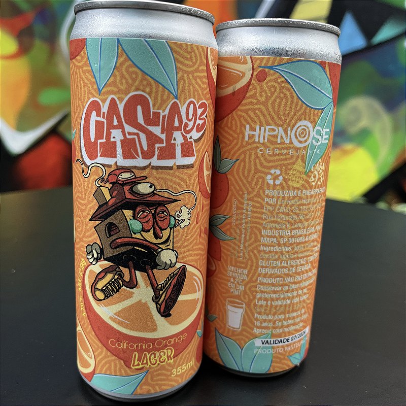 Cerveja Casa 93 California Orange Lager 355 ml - Casa 93