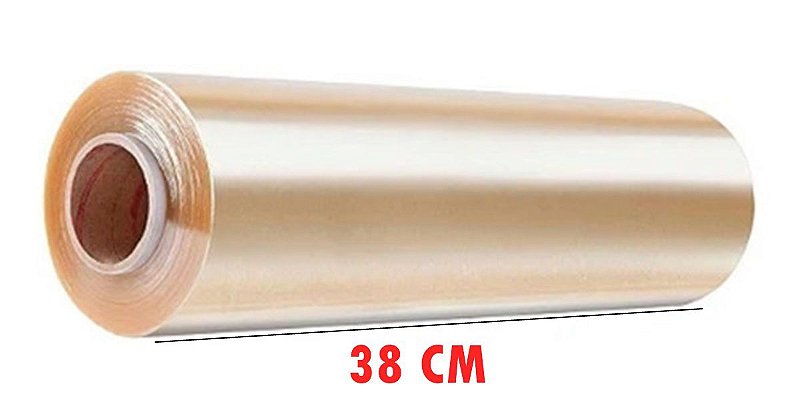 ROLO FILME PVC 38cm X 300 METROS - GUARUPACK EMBALAGENS