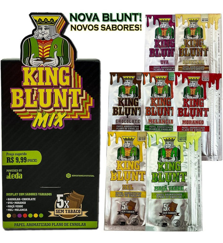 Caixa de Seda King Blunt Mix com 25 Packs - Mr. Bob Head Shop e Tabacaria