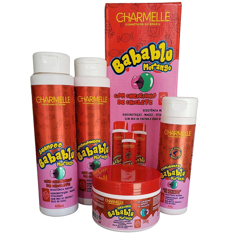 Charmelle Babablu Morango Kit Completo - Compre Aqui Todos os Produtos ...