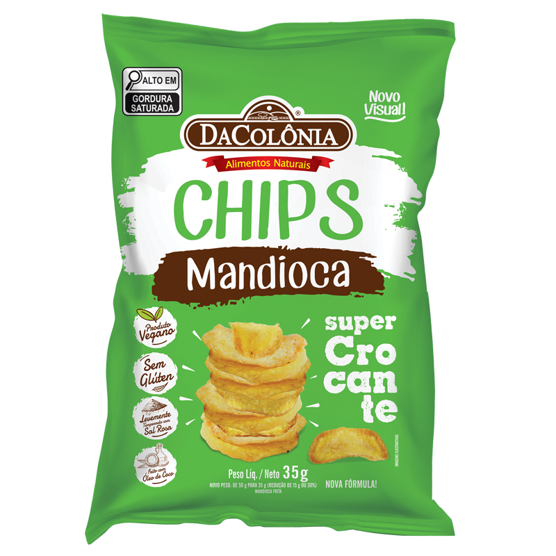 Chips de Mandioca 35g - Loja virtual DaColônia Alimentos Naturais