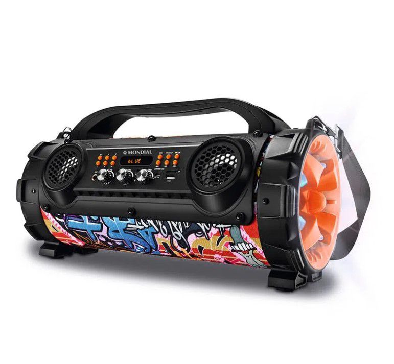 Caixa de Som Amplificada Multi Connect Thunder Street MCO-08 Mondial 6 ...