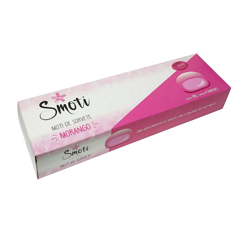 Caixa de Moti de Sorvete - Morango 180gr (4un.) - Smoti Sorvetes ...