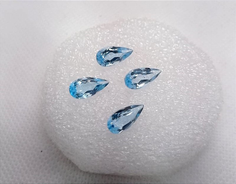 Topázio Azul Natural Gota Conjunto - Kenede Pedras - Venda de pedras ...