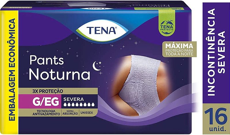 Fralda Tena Pants Noturna G/XG c/ 16 Unid - Emporium das Fraldas