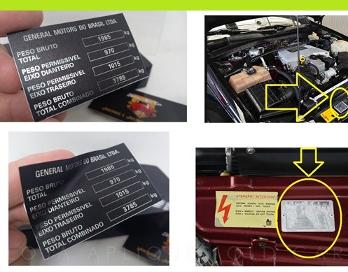 Adesivo Plaqueta de Peso Omega Suprema Informações da Plaqueta da Mini ...