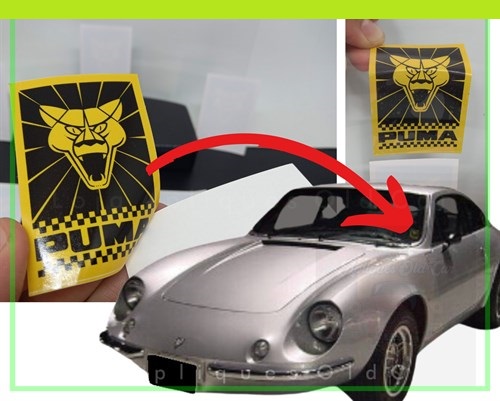 Adesivo Emblema Puma Decorativo de Época Colagem Interna Para brisa ...