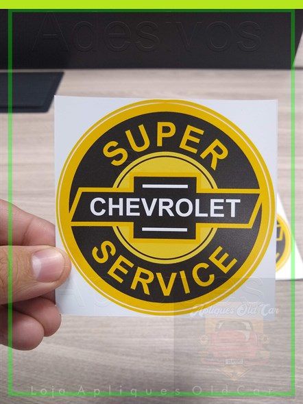 Adesivo Chevrolet Super Service Gm Old Chevrolet Adesivo Decorativo ...