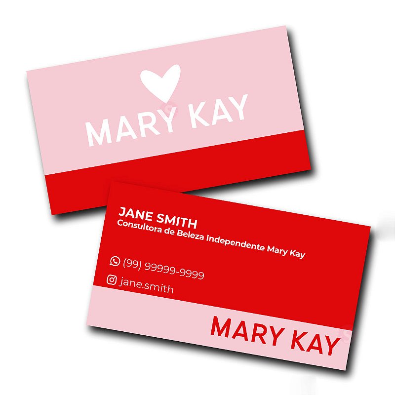 Cartão de Visita Mary Kay - Suporte Rosa