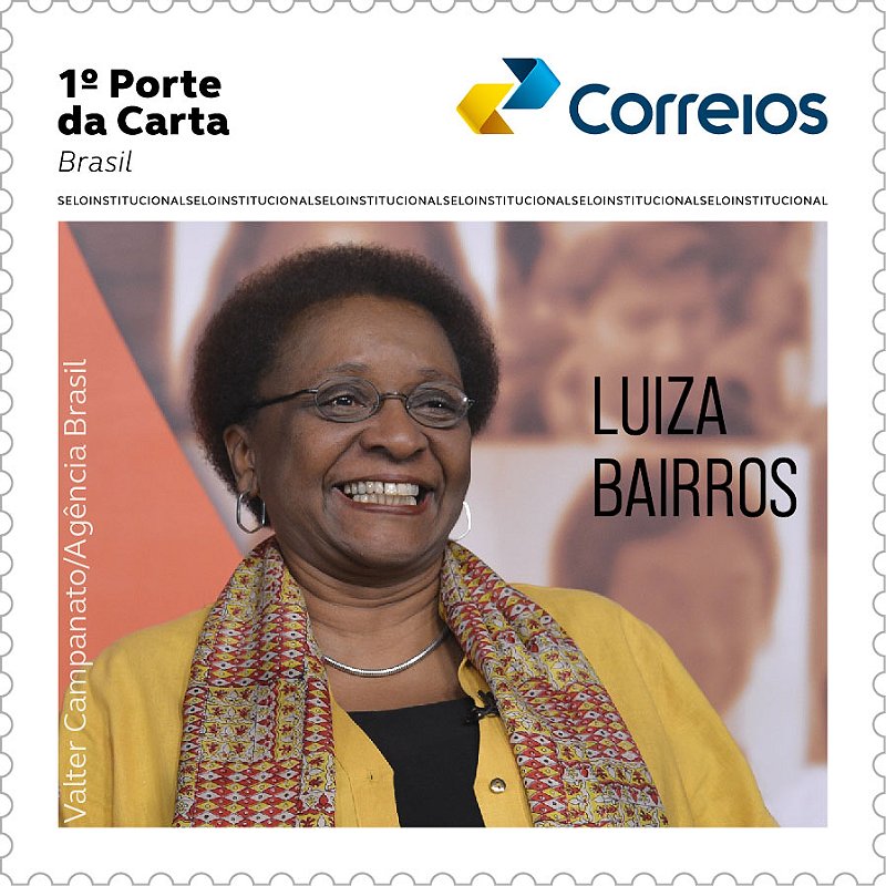 2024 Homenagem à ativista Luiza Barros- selo institucional - Brazil Stamps