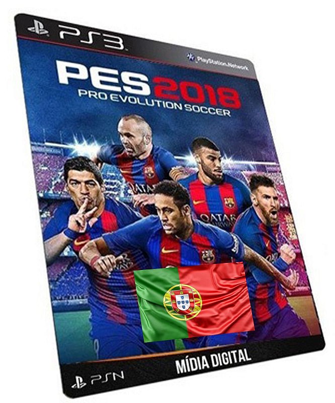 Pes 2018 PS3 PSN Idioma Portugal Game Mídia Digital Europeu - ADRIANAGAMES