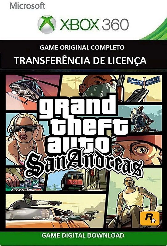 Gta San Andreas Game Xbox 360 Licença Digital - ADRIANAGAMES