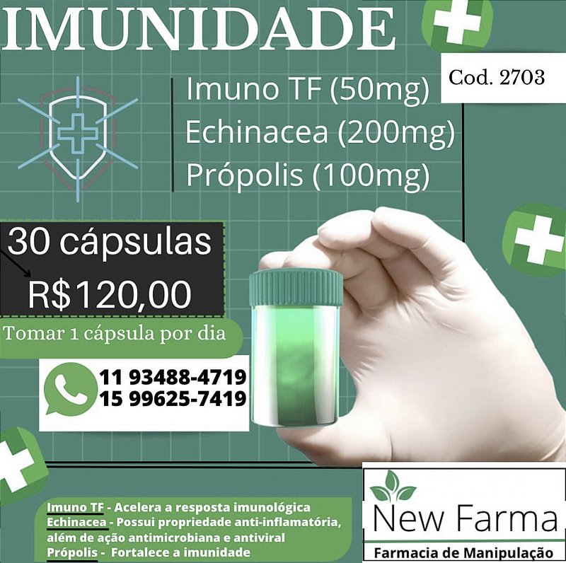 Cápsulas para imunidade - Newfarma Farmácia de Manipulação